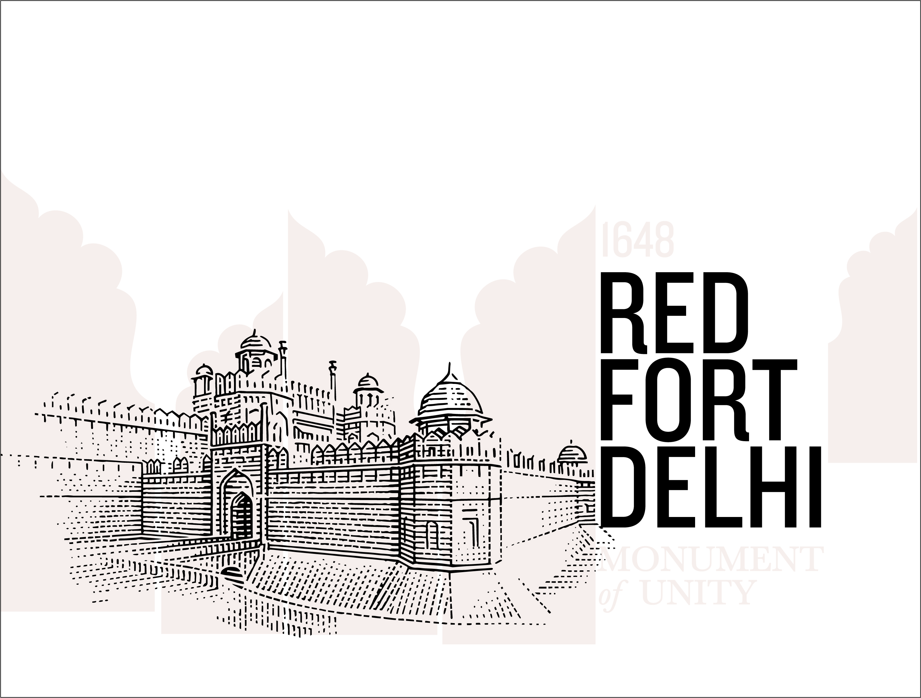 Red Fort Sticker, Red Fort Souvenir printable bottle sticker, Sticker ...