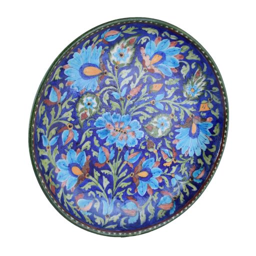 Blue Pottery Wall Plate - directcreate.com