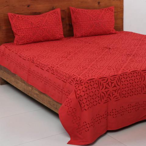Applique work bed cover - directcreate.com