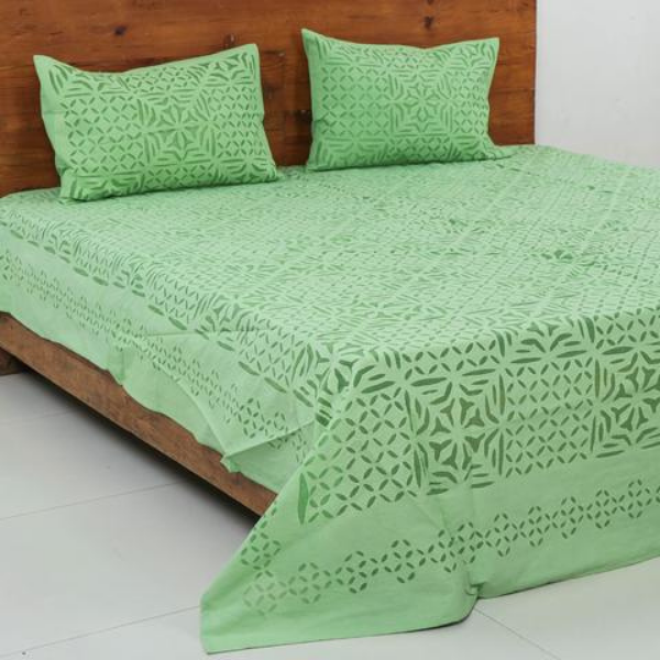 Applique work bed cover - directcreate.com