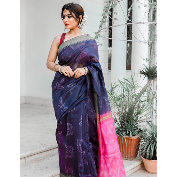 Authentic Chanderi Silk Saree - directcreate.com