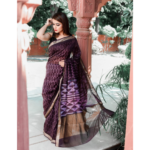 Authentic Chanderi Silk Saree - directcreate.com
