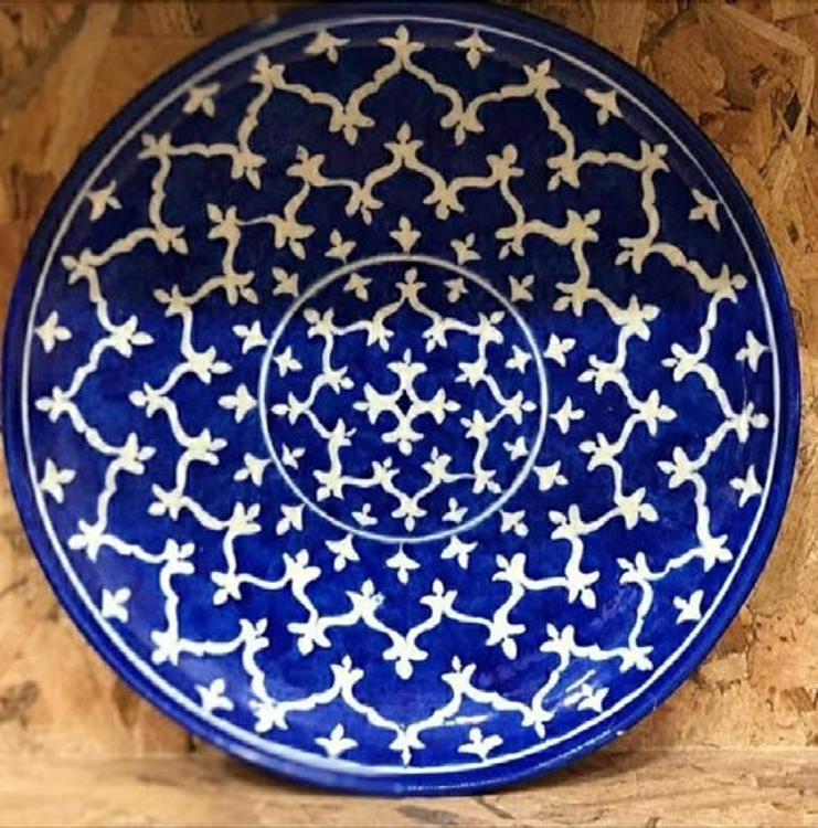 Blue Pottery Decorative Platters - directcreate.com