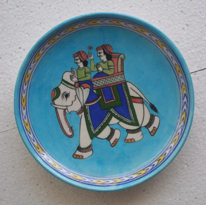 Blue Pottery Decorative Platters - directcreate.com