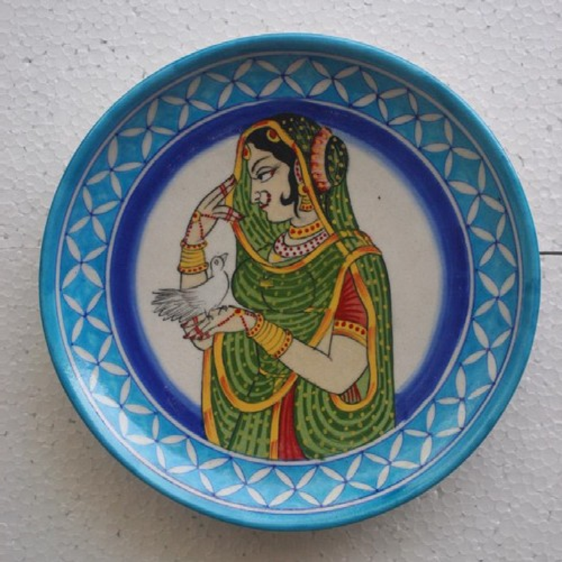 Blue Pottery Decorative Platters - directcreate.com