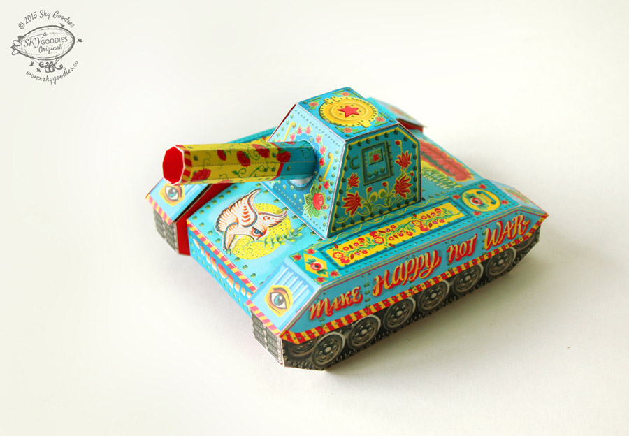 DIY Colorful Army Tank Pen Holder & Boxes - directcreate.com
