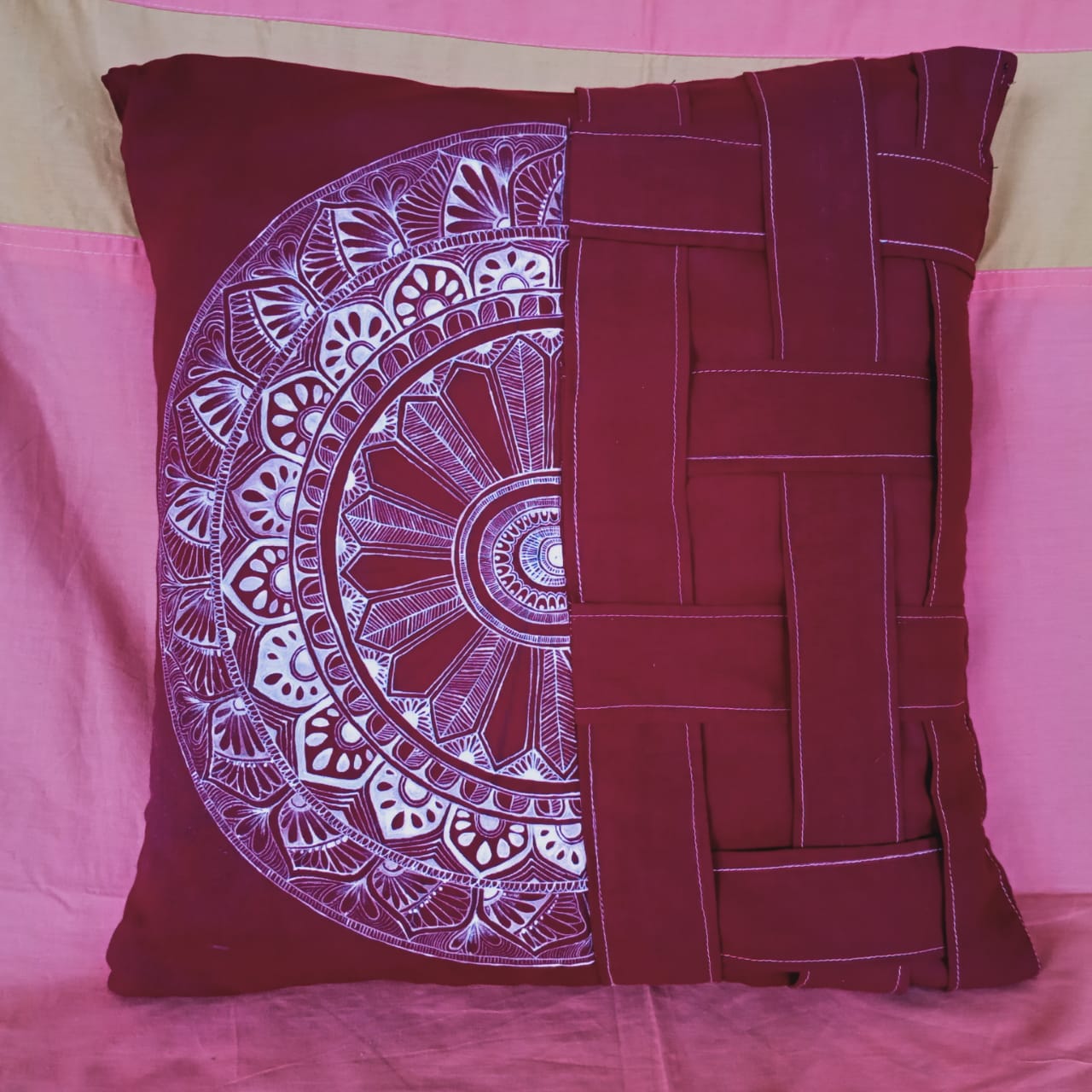 Hand painted beautiful pillow - directcreate.com