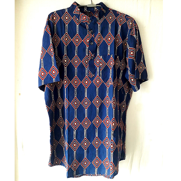 Handblock Dabu Print Shirt Kurta - directcreate.com