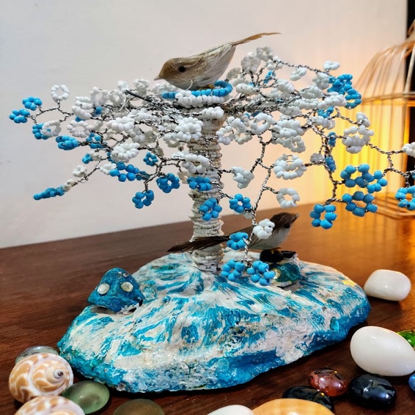 Handcrafted Beaded Trees - directcreate.com