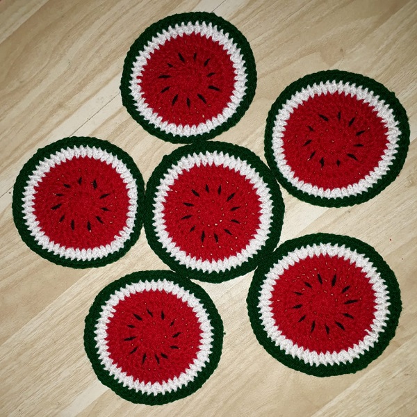 Handmade Crochet Coasters (Set of 6) - directcreate.com