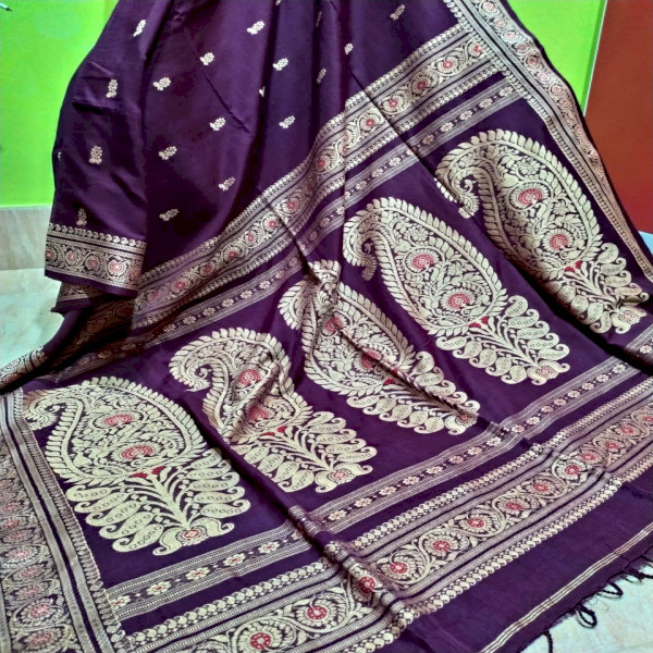 Handmade Fabric Cotton Baluchari Saree - directcreate.com