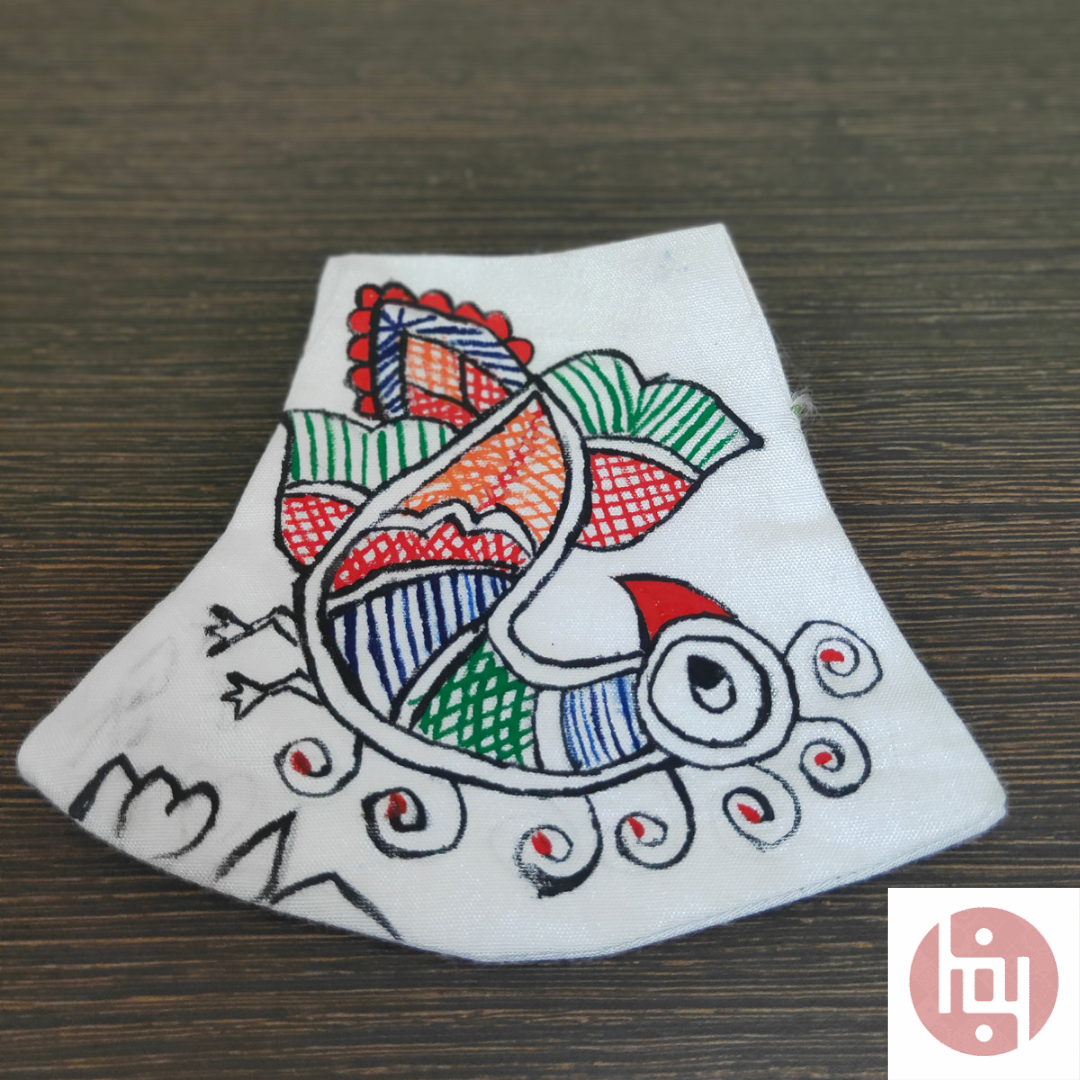 Madhubani motif Mask - directcreate.com