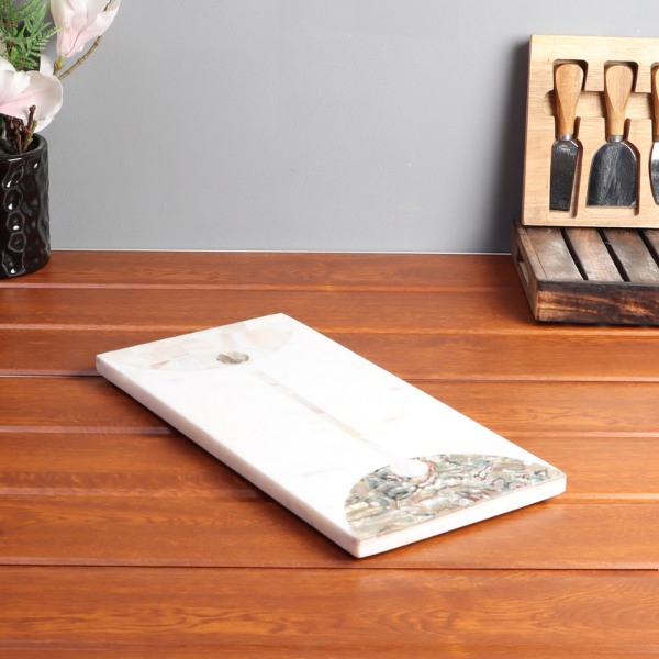 NikkisPride marble tri color brass inlay cheese platter 12 inch ...