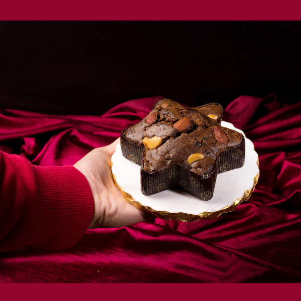 NikkisPride Cake Stand With Gold Finish Metal Base Tri-Color Marble Top ...